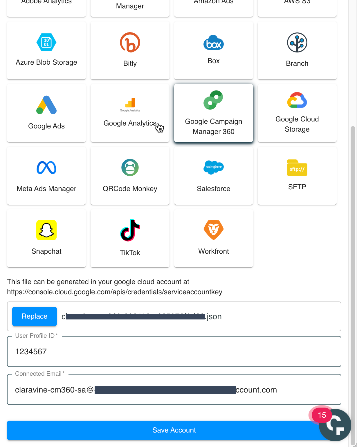 Claravine + Google Campaign Manager 360 Integration – Claravine Support