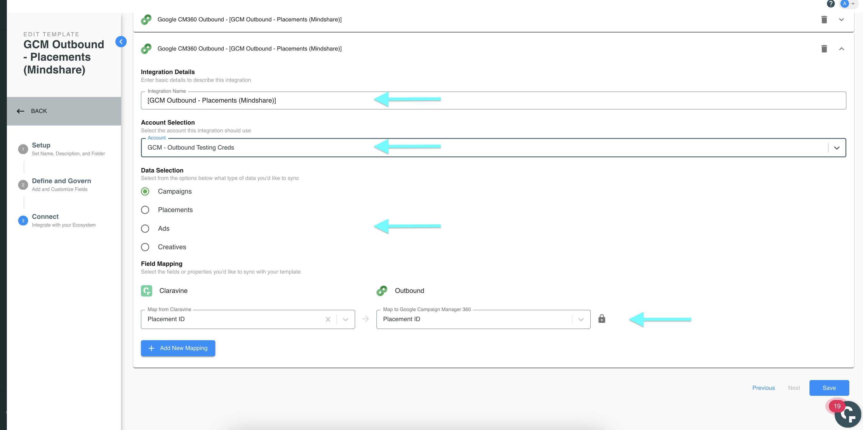 Claravine + Google Campaign Manager 360 Integration – Claravine Support