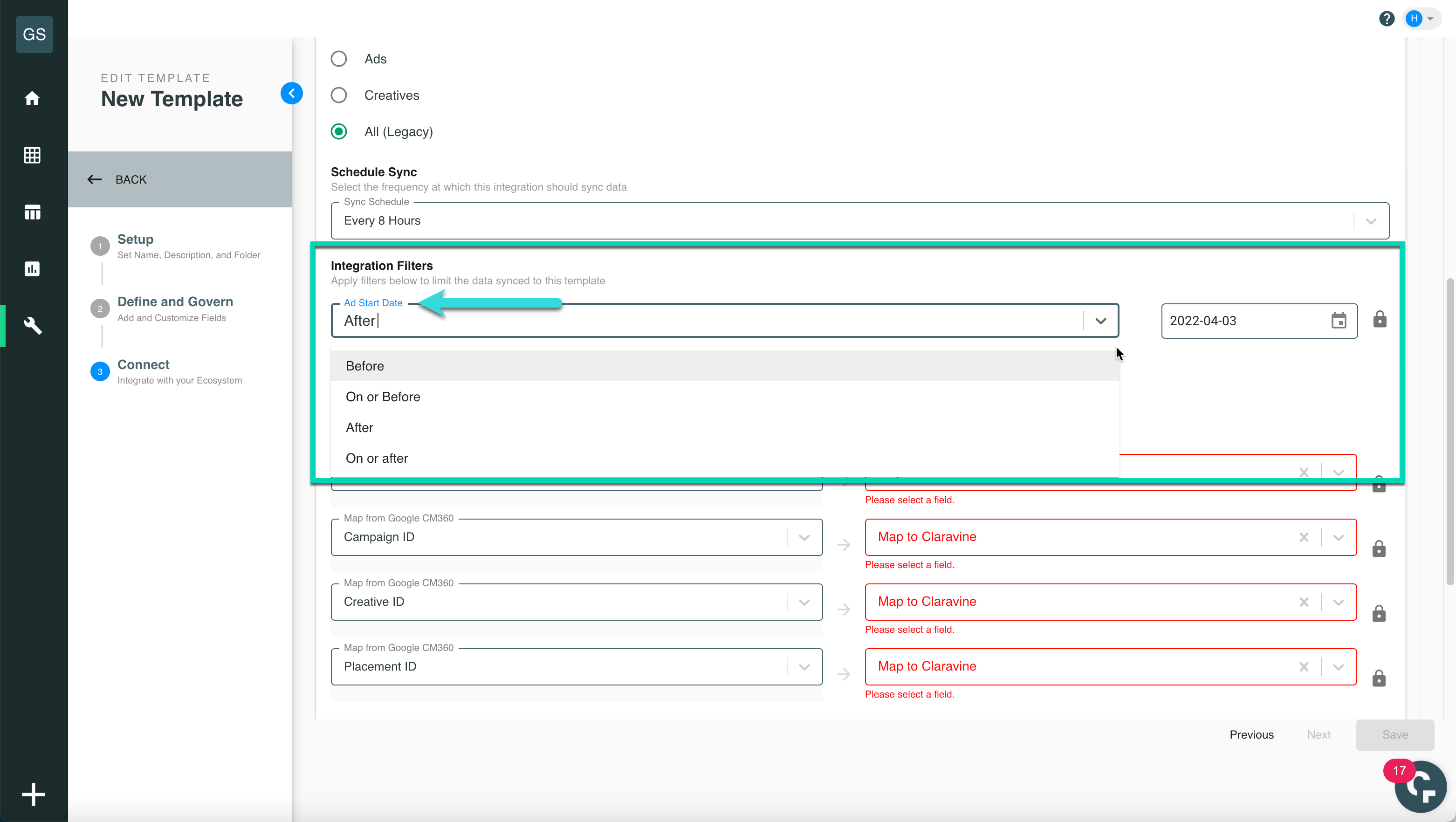Claravine + Google Campaign Manager 360 Integration – Claravine Support
