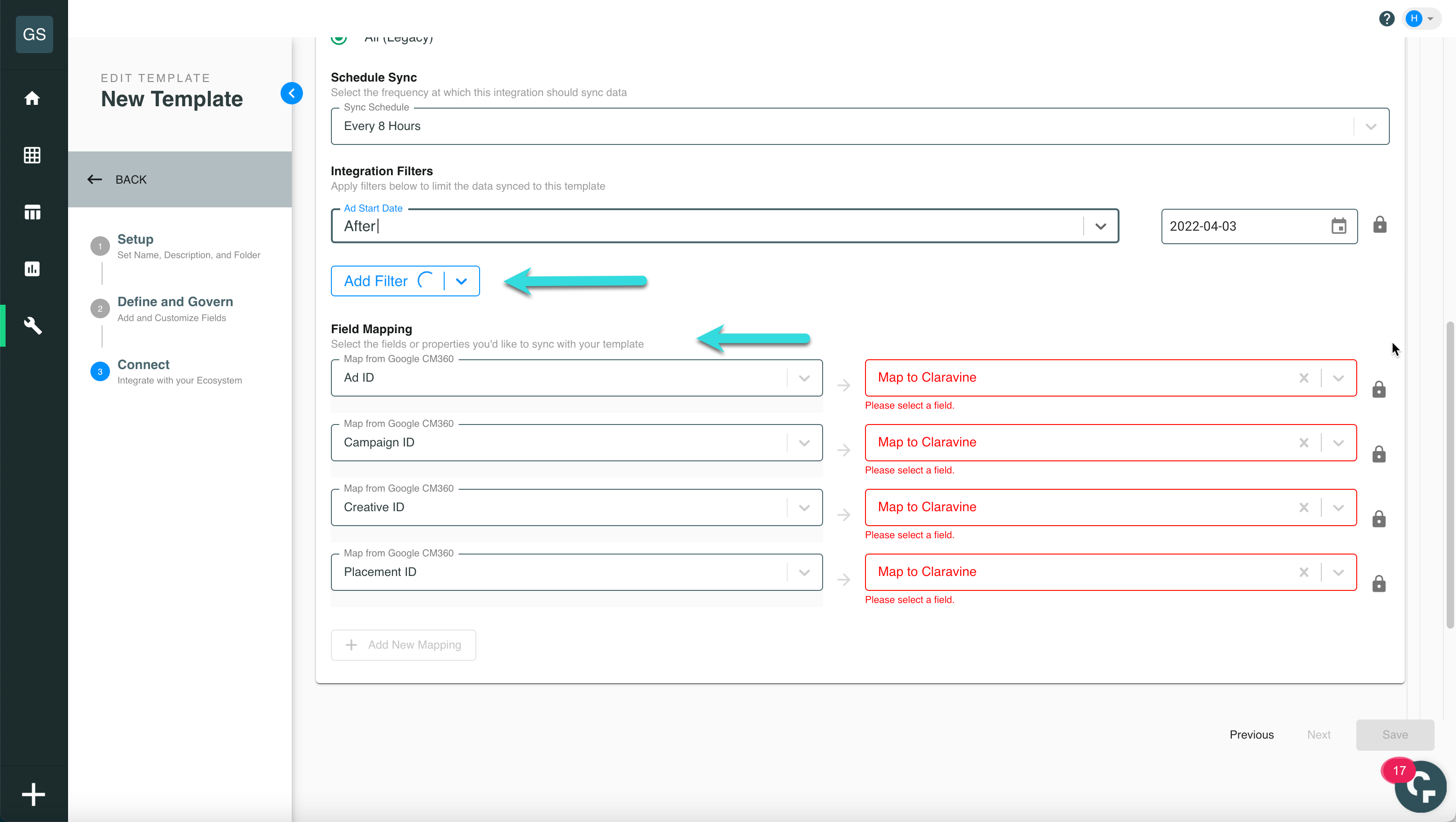 Claravine + Google Campaign Manager 360 Integration – Claravine Support
