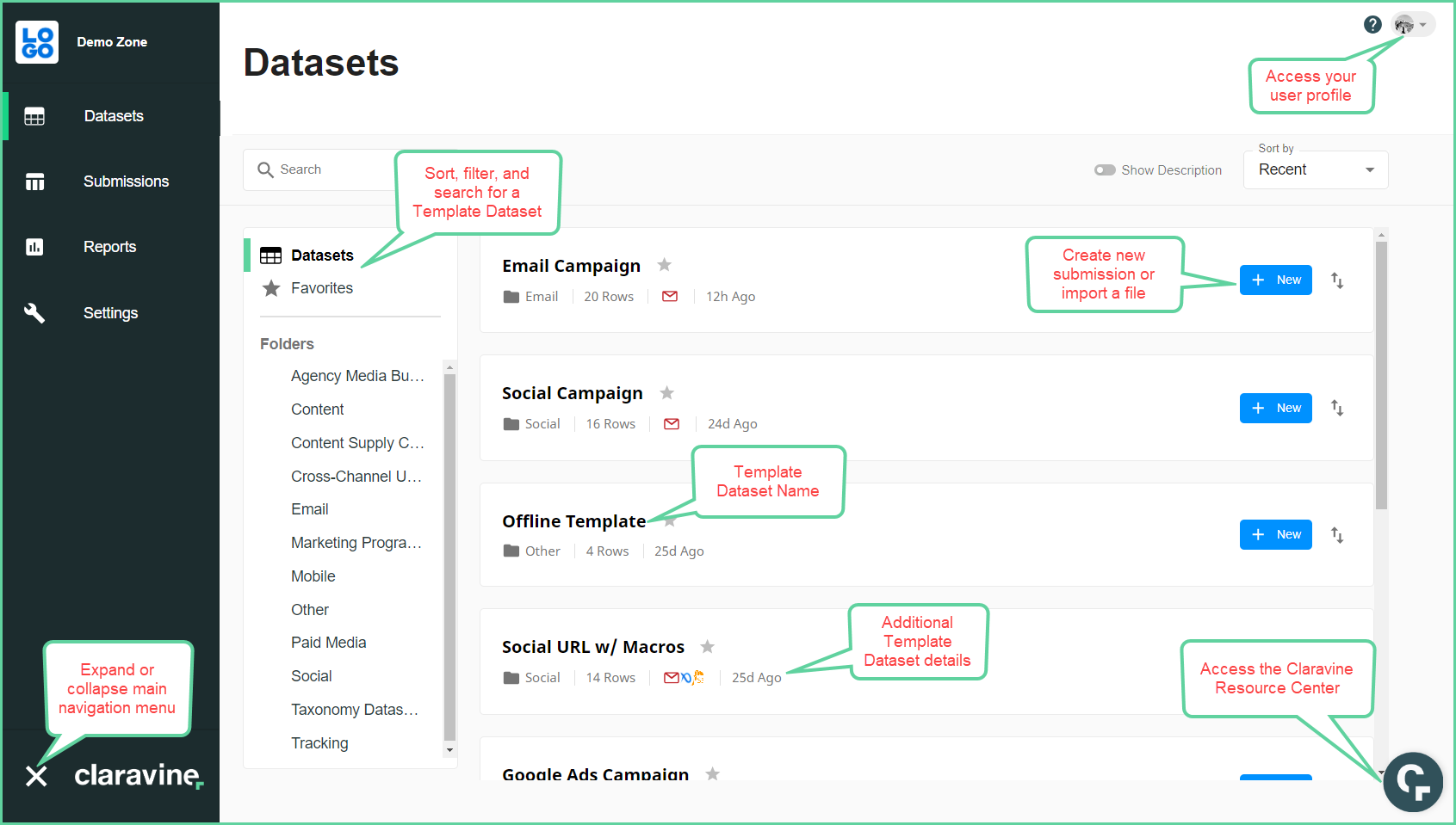 Quick Start for Users – Claravine Support