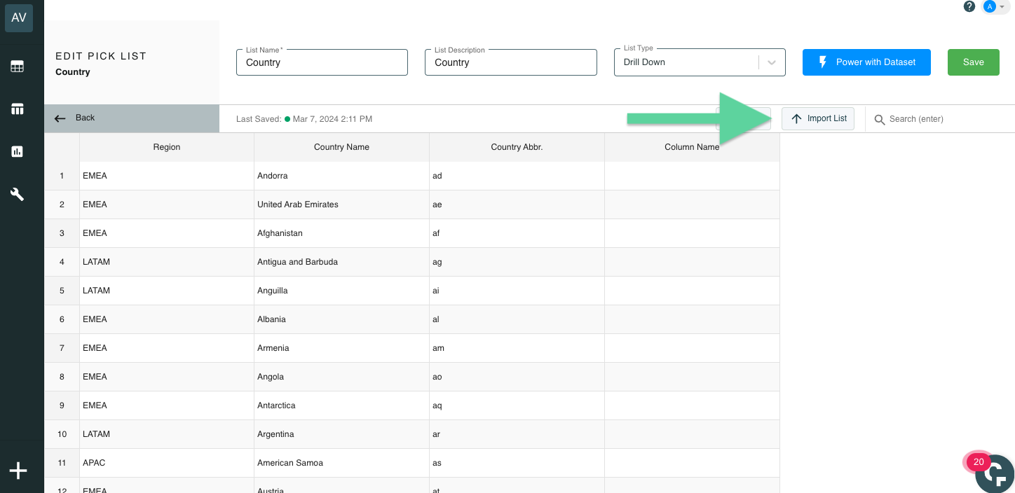 Pick Lists - Import and Export – Claravine Support